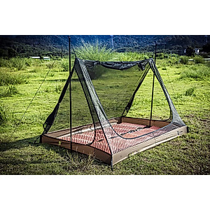 OneTigris 2 Person Mesh Tent, 3 Openings Screen Shelter with Waterproof Bathtub Floor for Outdoors Camping Lightweight Backpacking Thru-Hiking Travel Patio