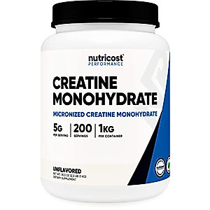 Nutricost Creatine Monohydrate Micronized Powder (1 KG) - Pure Creatine Monohydrate