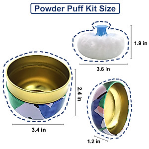 BBKON Large Powder Puff for Body Powder with Powder Container, Soft Powder Puff and Dusting Powder Travel Case (Romantic Cherry Blossoms)