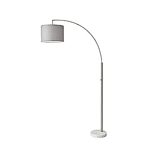 Adesso 4249-22 Bowery Arc Lamp, Steel, Smart Outlet Compatible, 77"