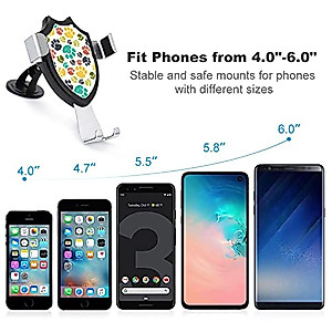 Colorful Doodle Paw Print Car Phone Holder Long Arm Suction Cup Phone Stand Universal Car Mount for Smartphones
