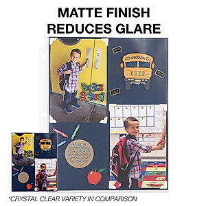 Samsill Sheet Protectors, 8.5x11 Inch Page Protectors for 3 Ring Binder, Heavy Duty, Non-Glare Protector, Letter Size, Top Loading, Acid Free, 200 Pack