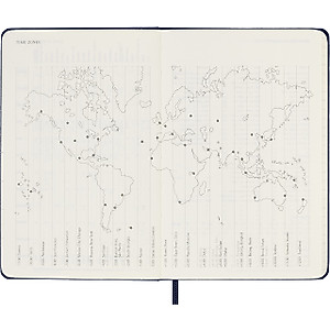 Moleskine 2023 Weekly Notebook Planner, 18M, Pocket, Sapphire Blue, Hard Cover (3.5 x 5.5)