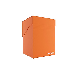 Gamegenic Deck Holder 100+ Casual Deck Box | Double-Sleeved Card Storage with Flex Card Divider | Premium Card Game Protector | Cobra Neck Technology | Holds up to 100 Cards | Orange Color | Made