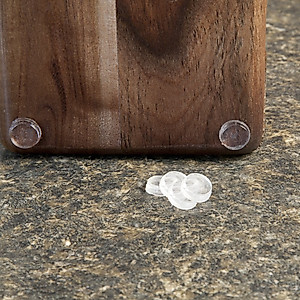 Soft Touch 1/2" Round Self Stick Cabinet Bumper Pads to Dampen Sound and Protect Surfaces, 12 Pack, Clear, 12 Count