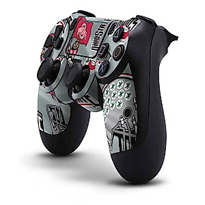 Skinit Decal Gaming Skin compatible with PS4 Pro/Slim Controller - Officially Licensed Ohio State University Ohio State Pattern Design