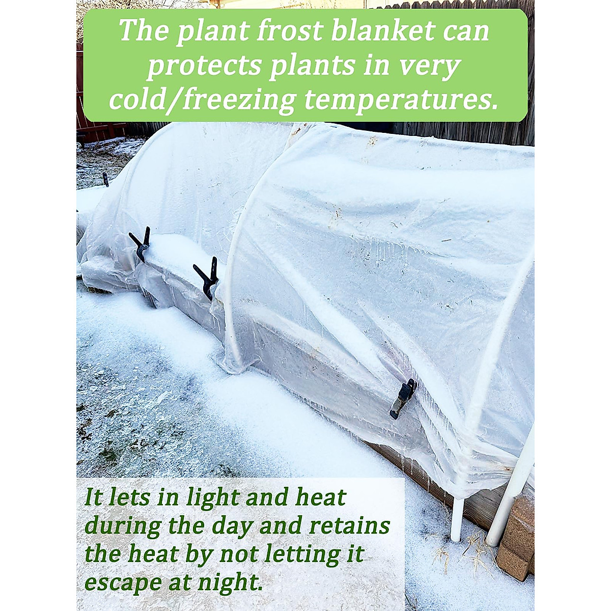 Abimars Plant Covers Freeze Protection 0.88 oz/yd², 9.8ft x 32.8ft Reusable Floating Row Cover for Garden, Frost Cloth Plant Freeze Protection, Plant Blanket for Outdoor Plants