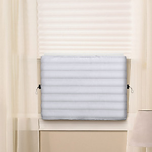 FILORA Indoor Air Conditioner Cover Window AC Units Covers for Inside 21 x 15 x 3.5 inches(L x H x D) White