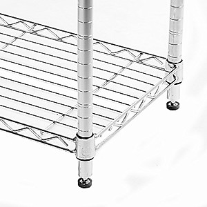 Seville Classics 4-Tier UltraZinc NSF Steel Wire Shelving, 14" D x 36" W x 54" H