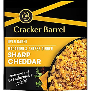 Cracker Barrel Sharp Cheddar Oven Baked Macaroni & Cheese Dinner, 12.3 oz Pouch