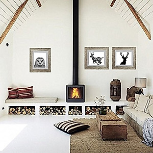 FRAMES BY POST Hygge Picture Photo Frame, Plastic Glass, Grey Ash with Light Grey Mount, 50 x 40 cm Image Size 15 x 10 Inches