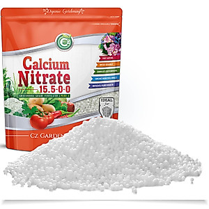 Calcium Nitrate 15.5-0-0 Fertilizer - Made in USA - 5LB Greenhouse Grade Plant Food for Hydroponics, Plants & Gardens – Fruit, Vegetables. Blossom End Rot Tomatoes
