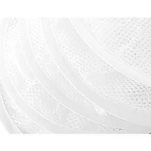 coastal rose 2Pcs Stuffed Animal Storage Foldable Stuffed Animal Net or Hammock Organizer, 4 Compartments Hanging Mesh Toy Storage Hammock for Kid Room Toys, Gloves, Hats, Socks(White)