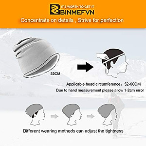 B BINMEFVN Winter Beanie Watch Cap for Men Women - Unisex Slouchy Beanies Skull Cap for Cold Weather