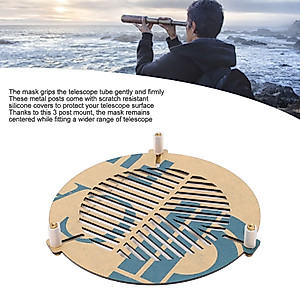 Bahtinov Mask for Telescopes, Acrylic Focus Mask 100-140mm with 3 Metal Posts, Lightweight Design, Fits All Telescopes, Provides Best Focus
