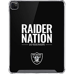 Skinit Clear Tablet Case Compatible with iPad Pro 12.9in (2021) - Officially Licensed NFL Las Vegas Raiders Team Motto Design