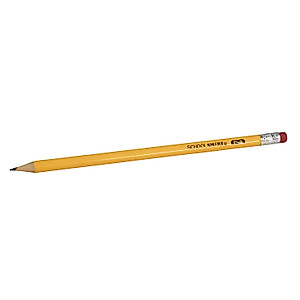 School Smart Number 2 Pre-Sharpened Pencils, Latex-Free Eraser, Pack of 12