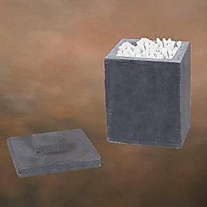 Creative Home Natural Soapstone Cotton Ball Swab Holder Bathroom Storage Jar Container Organizer