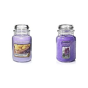 Yankee Candle 1073481EZ Large Jar Candle Lemon Lavender & Large Jar Candle Lilac Blossoms