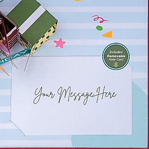 Paper Love Happy Birthday Balloons Pop Up Card, Handmade 3D Popup Cards, For Adults and Kids - 5" x 7" Cover - Includes Envelope and Note Tag