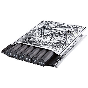 Derwent Graphite Pens, Graphik Line Maker Drawing Pens, Black, 6 Pack (2302206)