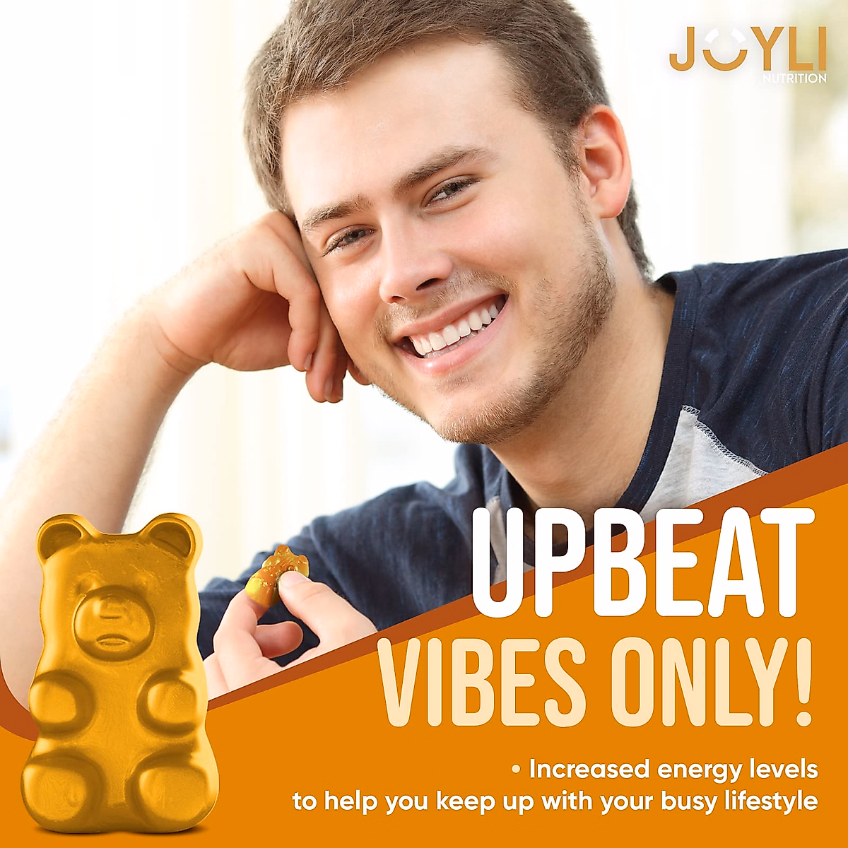 Joyli L Tyrosine Gummies 1000MG - L-Tyrosine Supplement for Kids & Adults - Calm & Focus Gummies for Brain, Memory, Mood, and Energy - 500mg L- Tyrosine Powder per Gummy - Vegan, Gluten-Free