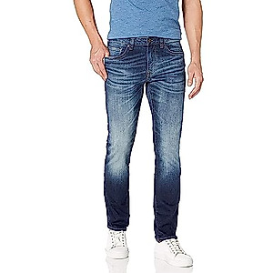 Buffalo David Bitton Men's Slim Ash Jeans, Light Medium Indigo, 32x32