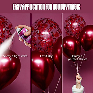 Vs Trade Corp Bundle Balloon Mega Shine Spray + Balloon Sticky Dots Heavy Duty Double Sided, Christmas Décor Balloon Shine Spray, 100 dots, 570ml
