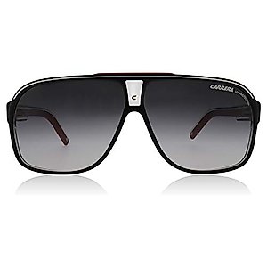 Carrera Grand Prix 2 T4O Black/White/Red Grand Prix 2 Square Pilot Sunglass