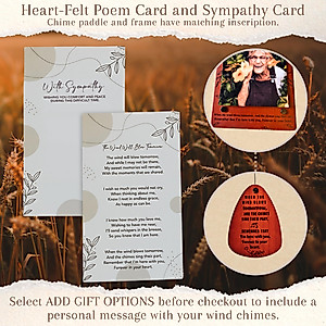 Sympathy Wind Chimes for Loss of A Loved One, Memorial Wind Chimes, Memorial Gifts for Loss of Mother or Father, Sympathy Gift, WindChimes in Memory of A Loved One, Funeral Gifts Bereavement (Black)