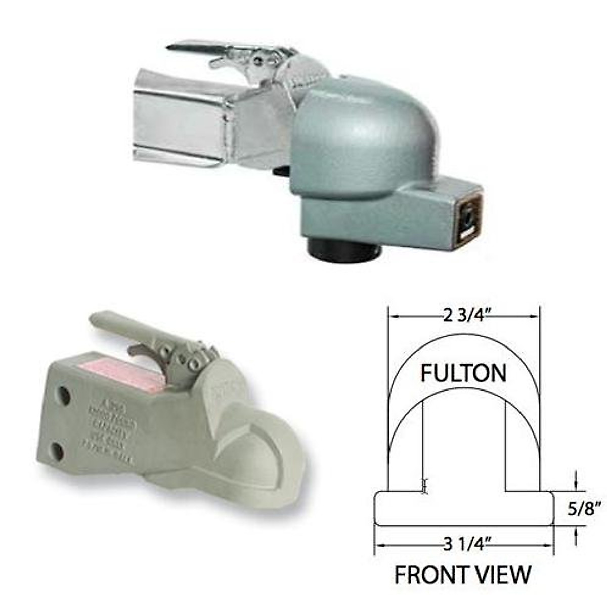 AMPLOCK U-BRA2516 | Heavy Duty 2-5/16" Ball Coupler Lock | Patented 2-Parts Trailer Lock | Fits ONLY 2-5/16" Coupler with Round Edge Design/Sleeve-Lock Design/Coupler with Collar Lock Design