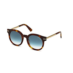 Tom Ford Sunglasses - FT0435 Janina 52P - Havana/Gradient Blue (51/22/140)