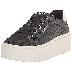 Skechers Women's Plateau-The Views Sneaker, 11 Black