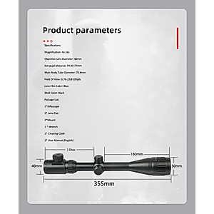 BESTSIGHT 4-16X40 Rifle Scope for Hunting,Red and Green Illuminated,SFP 4-16X Gun Scope with 20mm Mount for Long Range Shooting