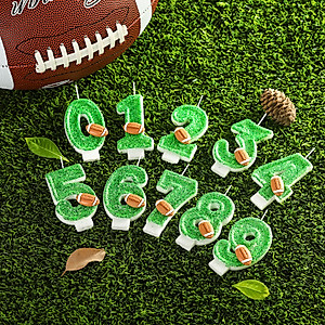 PHD CAKE 2.76 Inch Number 1 Football Birthday Candles, Football Themed Number Candles, Party Celebration