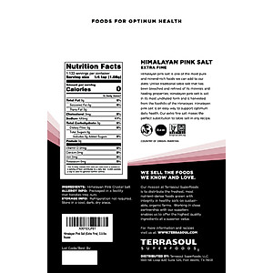 Terrasoul Superfoods Himalayan Pink Salt, 2.5 Lbs - Extra Fine | Trace Minerals