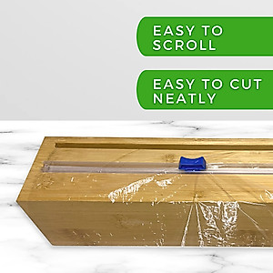 Foil and plastic wrap organizer for kitchen organization and storage for aluminum foil plastic wrap wax paper to press and seal