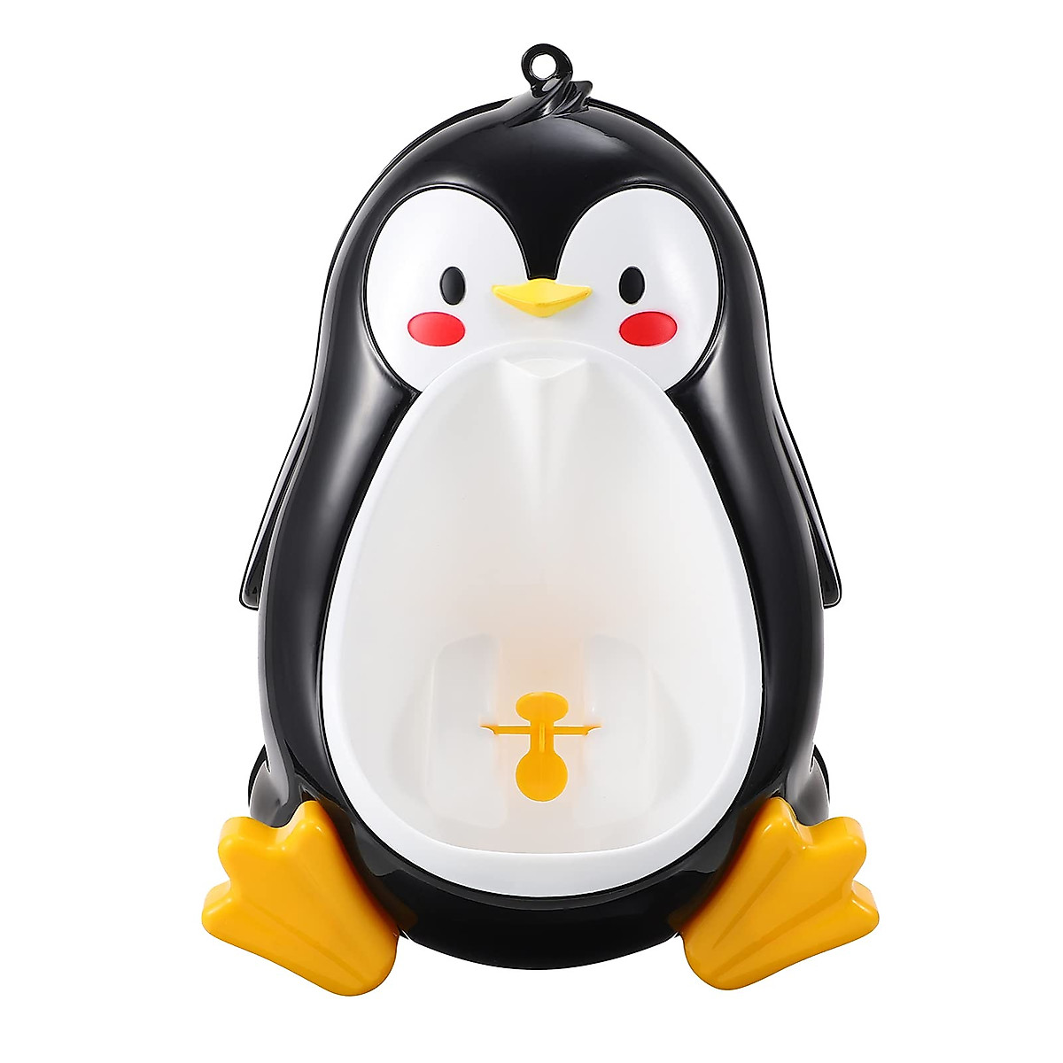 Boy Pee Potty with Aiming Potty Training Urinal Penguin Training Urinal Boy Urinal Toddler Pee Trainer Toilet Bathroom Funny Baby Training Potties (Black)