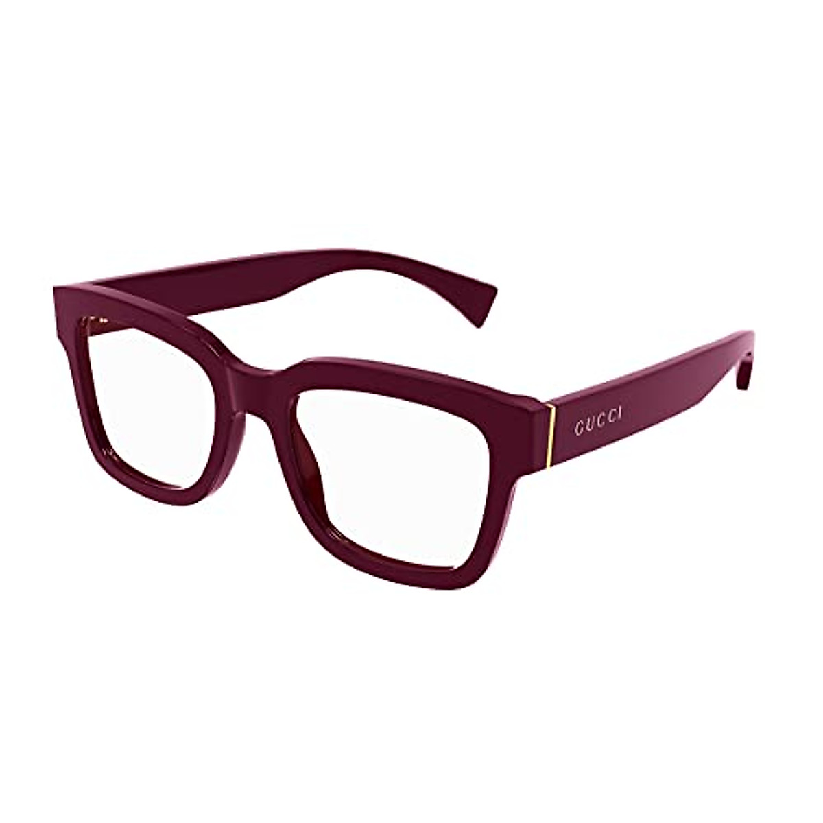 Gucci GG1138O 003 Eyeglasses Burgundy Full Rim Square Shape 52mm