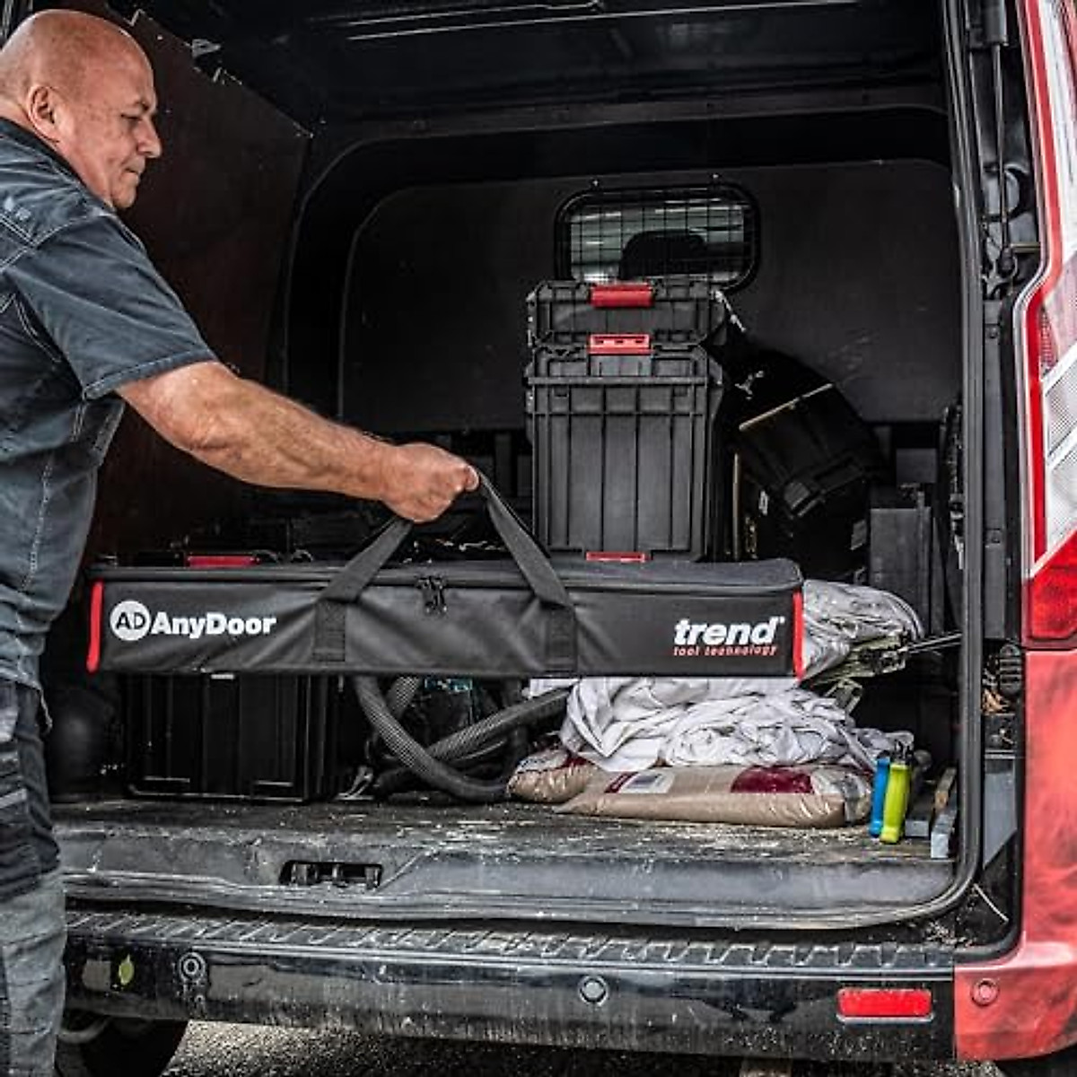 Trend Door Installation Kit, Includes The Trend 9ft AnyDoor Jig, Foot-Operated Door Lifter, Door Stand, Professional Router Bit & 5 x Dust Masks, U*H/JIG/D/B1