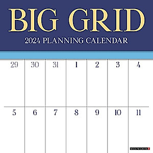 Willow Creek Press Big Grid (Jewel) 2024 12" x 12" Wall Calendar