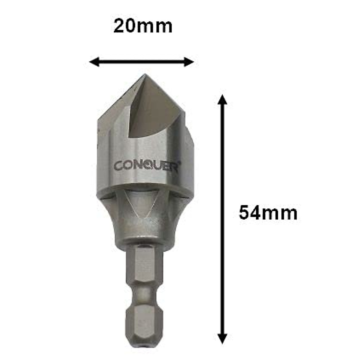 CONQUER Tools 2PCS Deburring Chamfer Tool Set, Deburring External Drill Bit, Countersink Drill Bit for Fit 1/8"-3/4"(3mm-19mm)