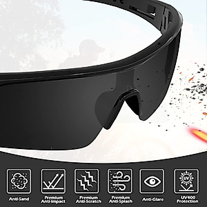 YENPK 12 Pack Tinted Safety Glasses for Men Women, Safety Goggles Impact Resistant, ANSI Z87.1+ UV400 Eye Protection, Anti Scratch Protective Eyewear Mirror Frame Ventilation Design(Dark Grey Lens)