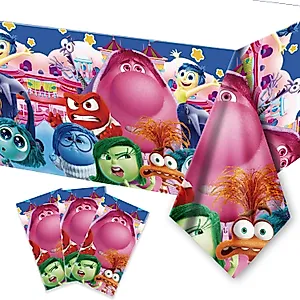 ZEZGERS 3PCS Inside Tablecloth, Birthday Party Table Cover for Baby Shower, Newborn Birthday,Classroom Nursery Decorations