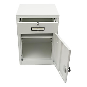 TFCFL File Cabinet with Lock,2-Drawer File Cabinet,Under Desk Locking Cabinet,Filing Cabinet for Home Office,Metal Filing Cabinet 17.3x15.4x25.6in,White
