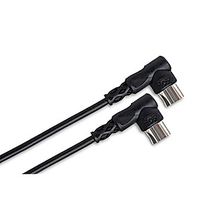 Hosa MID-305RR Right-angle MIDI Cable, Right-angle 5-pin DIN to Same, 5 ft