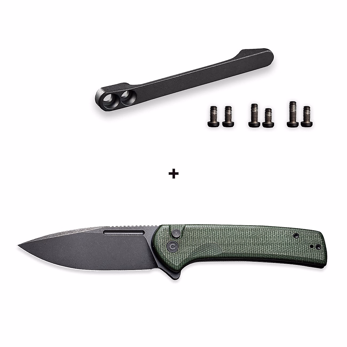 CIVIVI Conspirator Bundled Titanium Pocket Clip, Great EDC Knife Set