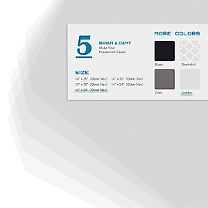 BRIAN & DANY Wire Shelf Liner 18" X 24", Heavy Duty Shelf Liners for Wire Shelving, Waterproof Protector Mats, Set of 5, Transparent