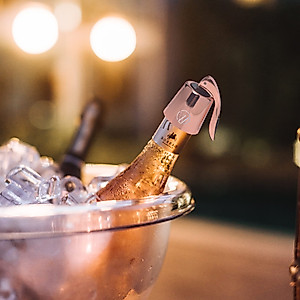 2-PACK Wine Bottle Stopper, Plug with Silicone, Wine Saver, Keeps Wine Fresh, Best Wine Gift For Wine Lovers (Rose Gold)