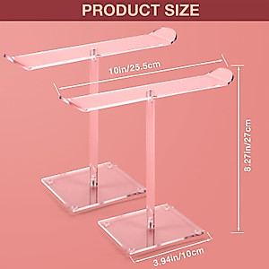 Udefineit 2PCS Clear Acrylic Headband Holder, Headband Organizer Hairband Hair Hoop Display Stand, Jewelry Headband Storage Rack Hair Accessories Organizer Storage for Hair Ties Bracelets Bangles